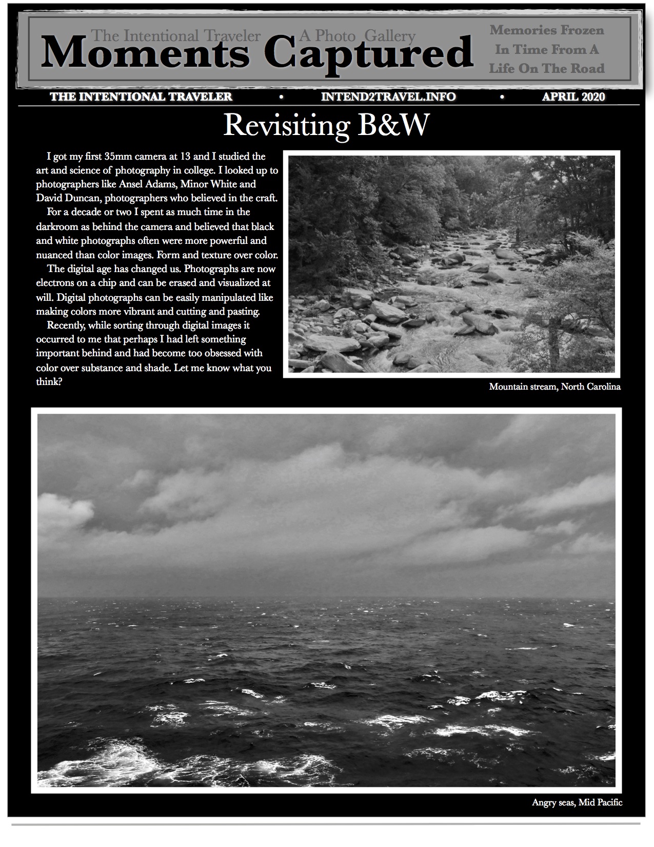 In Celebration of B&W – The Intentional Travelers