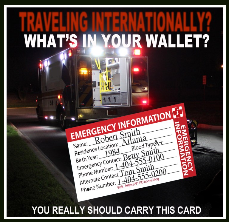 Our Free Emergency Travel ID Card – The Intentional Travelers